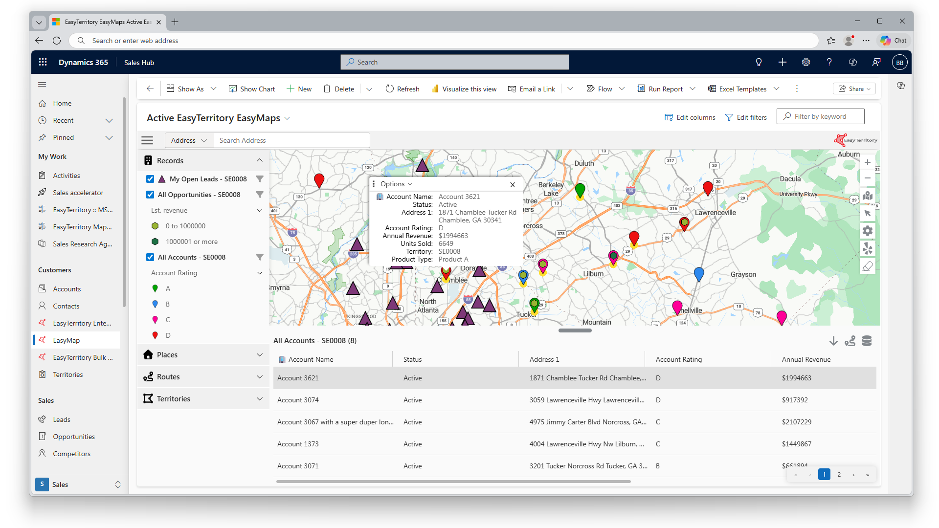 EasyMap for Dynamics 365 | EasyTerritory